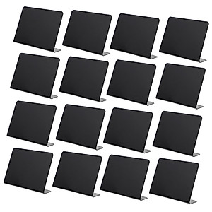 Ciieeo 16pcs Supermarket Label Chalkboard Table Chalkboard Message Board Chalkboard Kitchen Signs Chalkboard Menu Board Desk Topper Food Decor Plastic Child Hot Bend Blackboard Table