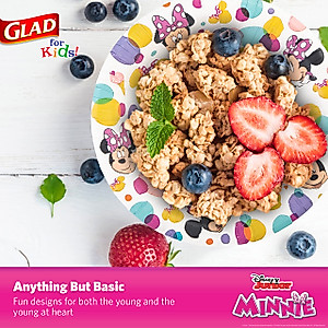 Glad for Kids Disney Mickey and Friends Polka Dot 12oz Paper Bowls| Disney Mickey Mouse Colorful Polka Dot Paper Bowls, Kids Bowls| Kid-Friendly Paper Bowls for Everyday Use, 12oz Paper Bowls 40 Ct