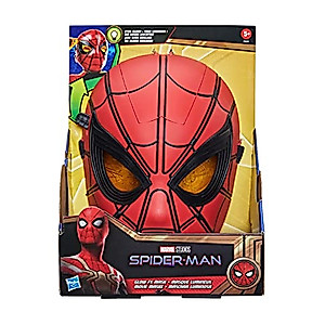 Spider-Man Marvel Glow FX Mask Electronic Wearable Toy with Light-Up Moving Eyes for Role Play, for Kids Ages 5 and Up