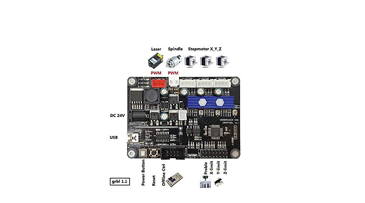 3 Axis 1.1f USB GRBL Control Board with GRBL Offline Controller Working ...