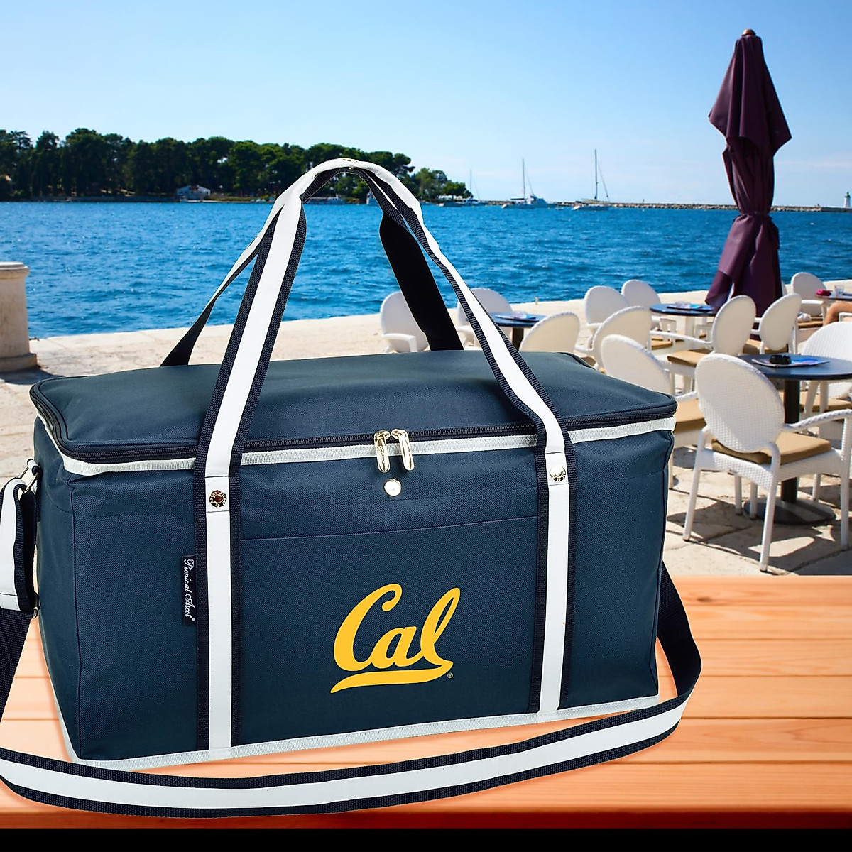 California Berkeley Licensed Golden Bears 64 Can Capacity Semi Rigid Collapsible Leakproof Cooler- Designed & Quality Approved in The US