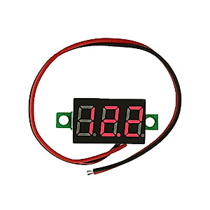 Sumklin Mini DC Voltmeter 2-Wire DC 2.5-30V Voltage Tester 8PCS 0.28 inch LED Panel 4 Colors Combined