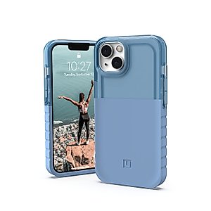 URBAN ARMOR GEAR [U by UAG Designed for iPhone 13 Case Blue Cerulean Dip Slim Lightweight Stylish Trendy Translucent Shock Absorbing Antimicrobial Modern Protective Phone Cover, [6.1 inch Screen]
