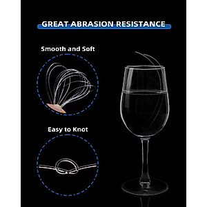 BLUEWING Monofilament Fishing Line Clear Invisible Thin Diameter Fishing String Mono Fishing Line, Dia.1.9mm*50YD*400LB