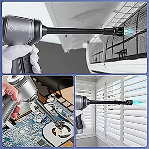 Saker Handheld Vacuum Cleaner Car - Wireless Mini, 3 in 1 Multifunctional Brushless Motor 12000PA High Power with USB,Portable Handheld Car Vacuum Cleaner for Keyboard Cleaning,Outdoor and Pet Hair