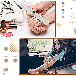 100 Pcs Grit Nail Buffers Files 100/180 Emery Board Double Sided Manicure Pedicure Tool Nail Buffering Files Fingernail Files for Women Men Nails Home Salon Supplies