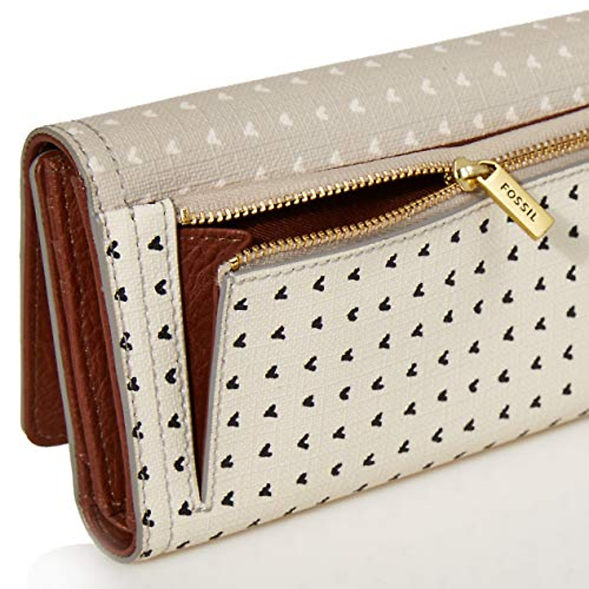 Fossil Women's Logan Leather RFID-Blocking Flap Clutch Wallet