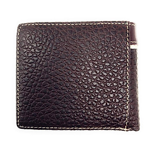 Western Genuine Leather Floral Tooled Horse Concho Mens Short Bifold Wallet in 2 colors (Coffee)