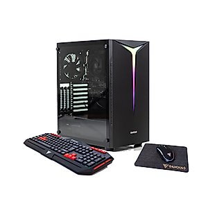 Gigatech Gaming Apollo 7 Gaming Desktop - AMD Ryzen 7 5700G 8-Core 16-Threads 4.6GHz Boost, Radeon Vega 8, 8GB DDR4 3200MHz, 256GB SSD, Built in Wi-Fi, Windows 10