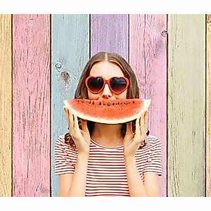 Allenjoy 7x5ft Colorful Wood Photography Backdrops for Girls Boys Kids Baby Portrait Baby Shower No Crease Wooden Texture Painting Banner for Birthday Party Background Photo Studio Props