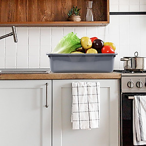 Tstorage 8 Liter Commercial Bus Tub, Plastic Bus Utility Box, 5 Packs