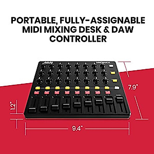 AKAI Professional MIDImix - USB MIDI Controller Mixer with Assignable Faders & Master Fader, 24 Knobs and 16 Buttons, 1 to 1 Mapping With Ableton Live