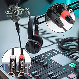 J&D 2 RCA to XLR Male Cable (6 Feet), Unbalanced Dual XLR to RCA Male Connection Cable for Speakers, Amplifiers, HiFi Stereo Audio Systems