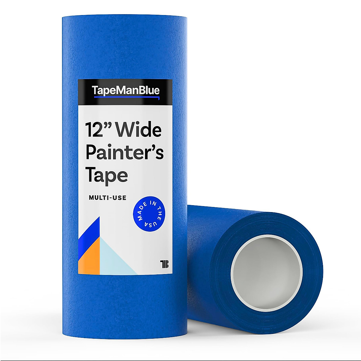 Wide Blue Painters Tape, 12 inch x 60 yds, Made in America, Great Masking Tape for 3D Printing and Laser Cutting, Removes Cleanly for 21 Days