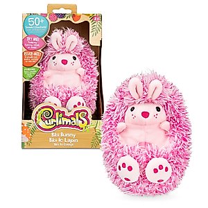 Curlimals Bibi The Bunny - Interactive, Animated, Talking, Giggling Toy Pet, Over 50 Sounds, 5" Plush - New 2023 - Best Birthday Toy Gifts for Boys and Girls