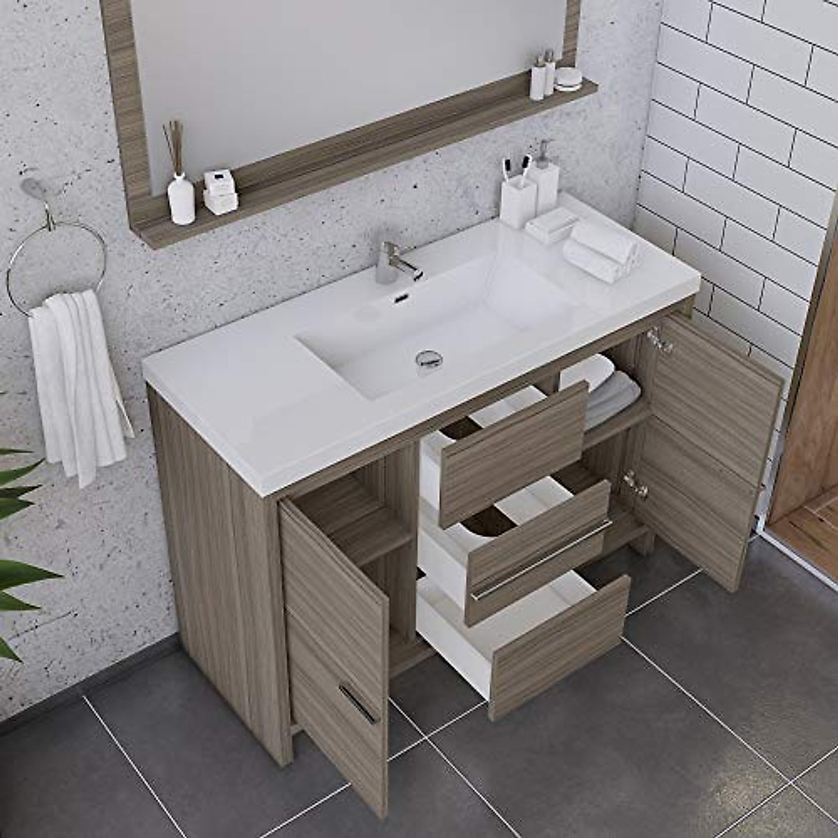 Alya Bath Sortino Bathroom Vanity, Gray