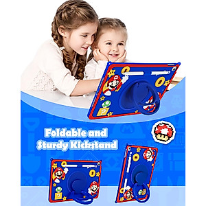 Besoar Case for iPad 9th/8th/7th Generation 10.2 inch Kawaii Cute 3D Design Soft Covers for Boys Girls Teens Cool Funny Unique Folio Rotating Stand Pencil Lanyard for Apple i Pad 9/8/7 Gen 10.2