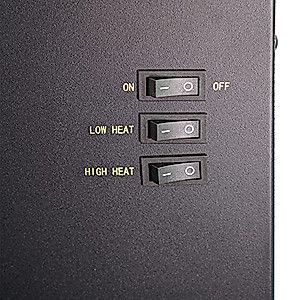 Sun-Ray 111001 3D Flame Effect Freestanding Electric Fireplace Stove Heater 750W/1500W, Black - 16"