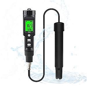 Dissolved Oxygen Meter,Portable Oxygen Meter Range:0-40mg/L,Dissolved Oxygen Test Kit with Electrode Filling Fluid,Aquarium Water Test Kit