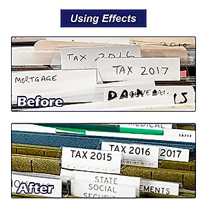 Weemay Compatible LT Paper Label Tape Replacement for Dymo Letratag Refills White Tape 12mm x 4m 91330 10697 (S0721510) Self Adhesive Paper Tape for LetraTag LT-100T LT-100H Label Machine, 8 Pack