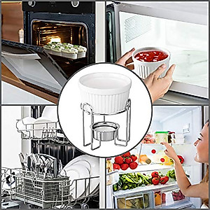 Artestia Butter Warmers Set,4 Pieces Butter Warmers for Seafood, Ceramic Butter Warmer Set with 4 Pieces Tea Light Candles,Fondue -Dishwasher Safe, Microwave Safe, Oven Safe(White)