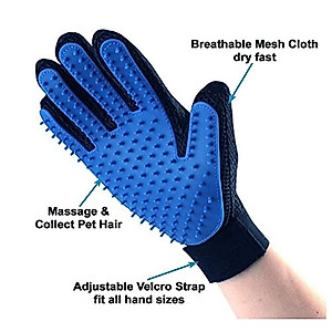 Dog and Cat Self Cleaning Slicker Brush & Pet Hair Removal Gloves for Cats and Dogs - Great for Deshedding/Grooming - Perfect for Long and Short Pet Hair - Great for Pets With Sensitive Skin
