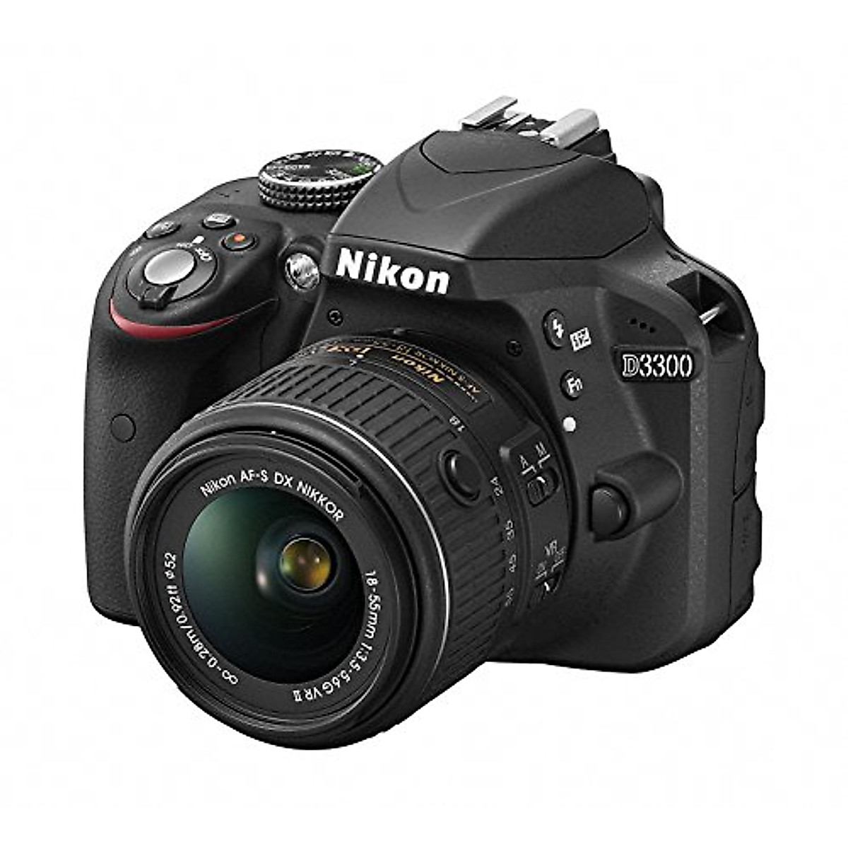 Nikon D3300 24.2 MP CMOS Digital SLR with 18-55mm DX VR II & 55-200mm DX VR II Zoom Lenses (Black) - International Version (No Warranty)