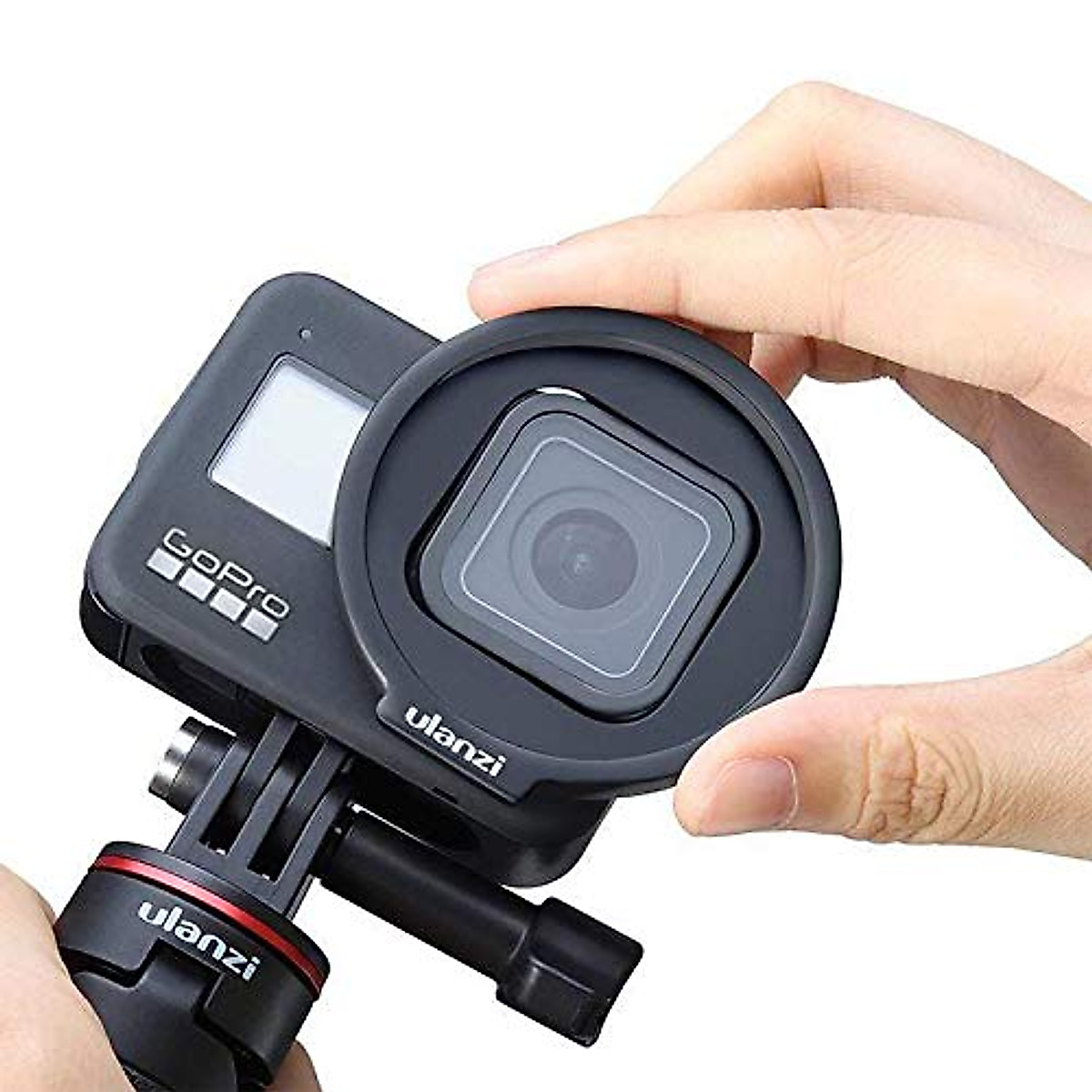 52mm Snap On Filter Adapter Ring for GoPro HERO8 Black with Cleaning Cloth (2 Items)