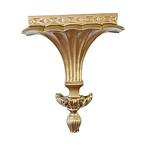 Gralara Wall Mounted Floating Shelves, Flower Pot Stand, Wall Organizer Shelf for Living Room Decoration, Aureate