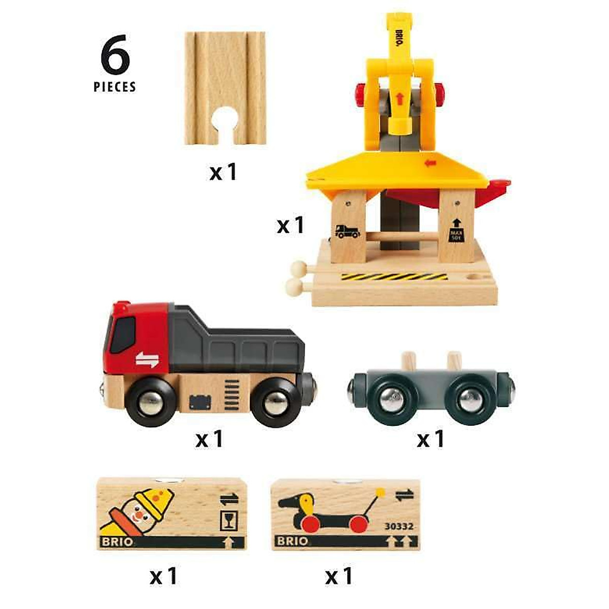 BRIO World - 33280 Freight Goods Station | Versatile Toy Train Set for Kids | Interactive Play | Sustainable Wood Construction | Ideal for Toddlers Aged 3 and Up