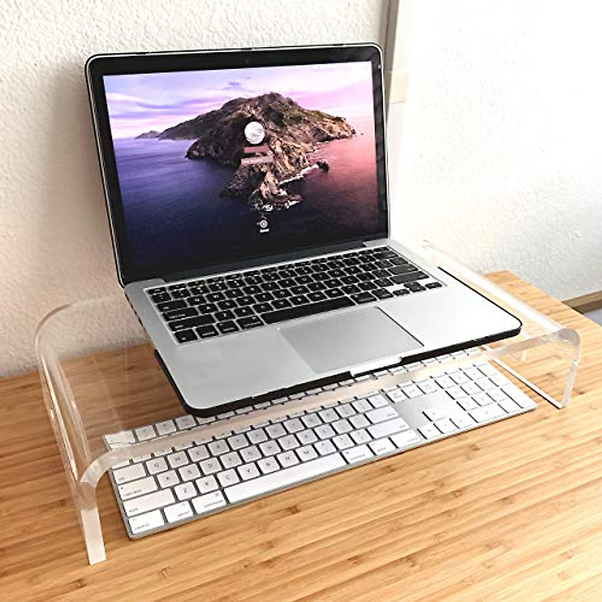 Adorox 12mm Thickness Heavy Duty 17'' Monitor Stand Riser Computer Stand PC Desk Stand for Keyboard Storage & Multi-Media Laptop Printer TV Screen