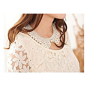 RBG Dissent Collar Necklace for Women Detachable Pearl Beaded Blouse Fake Collar Choker Necklace,Ruth Bader Ginsburg Feminist Collar Necklace