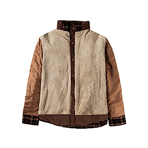 Mr.Stream Men's Outdoor Casual Vintage Long Sleeve Plaid Flannel Button Down Shirt Jacket 3251 Coffee M