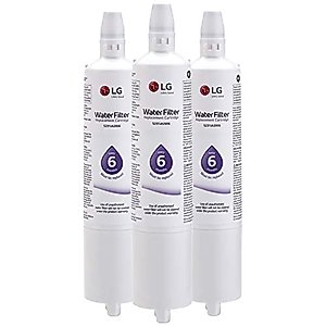 LG LT600P LT600P3 Refrigerator Water Filter, 3 Count (Pack of 1), White
