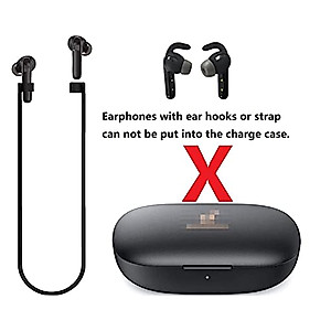 JNSA Ear Hooks Ear Tips Strap Compatible with Anker Soundcore Life P3 P3i P2 / Soundcore Liberty Air 2 pro, Anti Slip Anti Drop Anti Lost Sport Accessories, Black