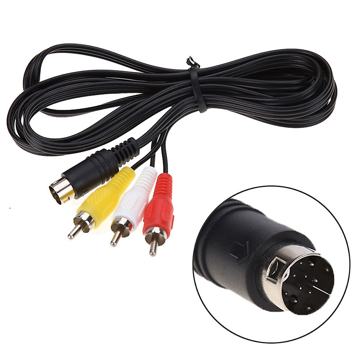 CHILDMORY 1.8m Audio Video AV Wire Cable 9Pin to RCA Connection Cord for Genesis 2 3