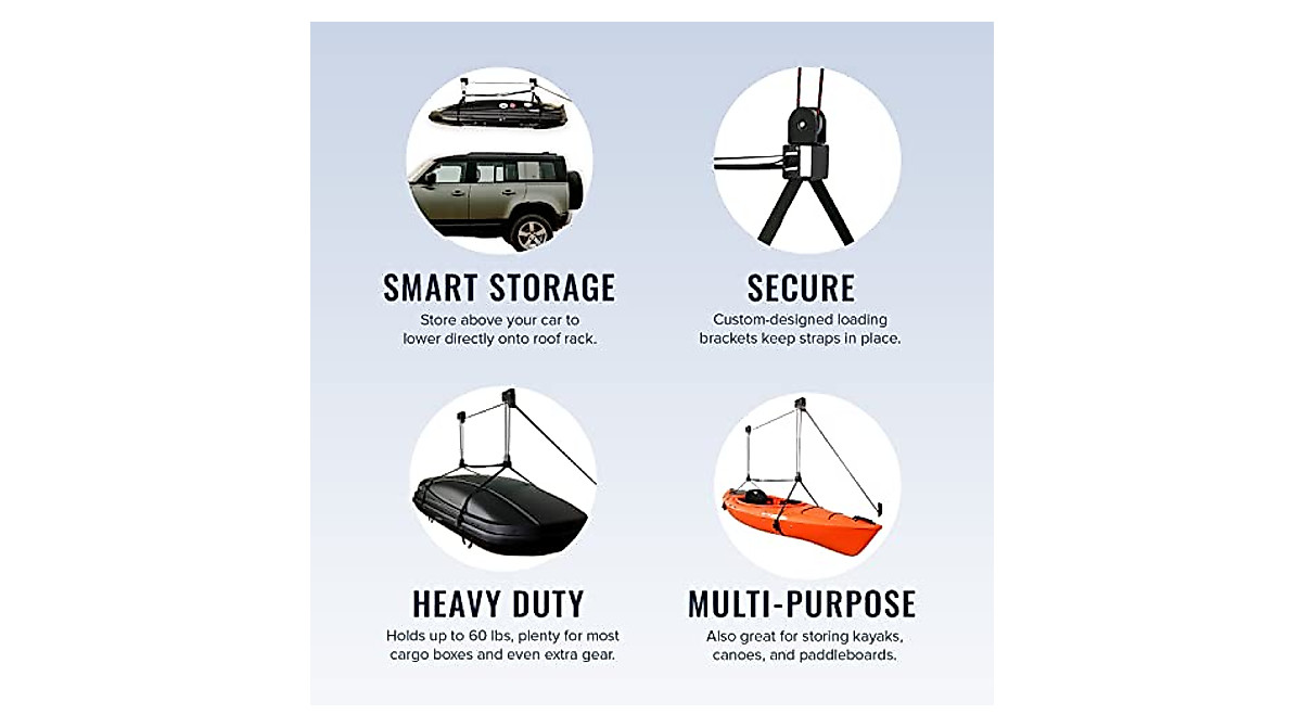 StoreYourBoard Hi-Lift Cargo Box Ceiling Storage Hoist