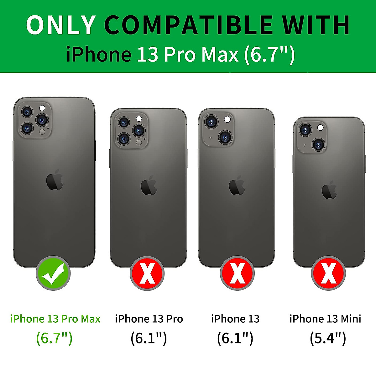 Skycase Case Designed for iPhone 13 Pro Max 5G 6.7’’, Support [Magsafe Charge][2 in 1] Magnetic Detachable Flip Folio Wallet Case with Card Slots for iPhone 13 Pro Max 2021,Navy