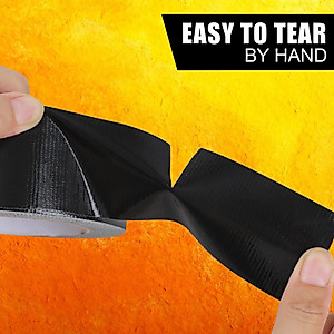 DSUWAZU 5Pack Duct Tape Heavy Duty, 2 inches x 30 Yards Strong, Flexible, No Residue, All-Weather and Tear by Hand-Bulk Value for Repairs,Industrial, Professional Use(Black)