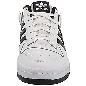 adidas Originals Men's Forum Low Sneaker, White/White/Black, 10.5