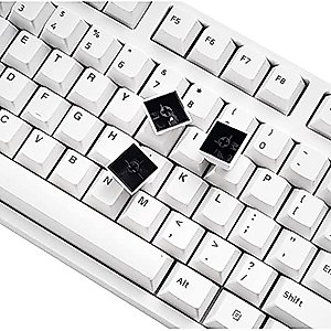 Bow Keycaps, 139 White Keys PBT Cherry Profile Double Shot for filco Cherry Ducky iKBC Mechanical Gaming Keyboard (White)