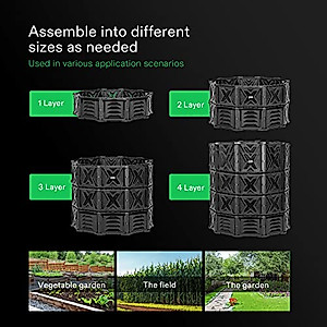 VIVOSUN Compost Bin 720L (190 Gallon), Outdoor Composter with Rainproof Cloth & X-Shaped Construction; Compost Barrel for Fast Creation of Fertile Soil