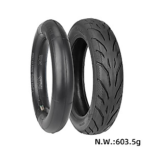 RidTianTek 10x2.125 Tire with Inner Tube 10 inch for Segway F20/F25/F30/F40/F65/D18W/D28U/D38U Heavy Duty Replacement Wheels Parts Inner Tube Tire for Electric Scooter Accessories