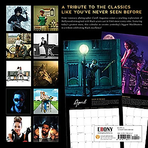 2023 Black Hollywood Wall Calendar: 12 Months of Iconic Movie Moments Reimagined with Black Stars (Photography Art Gift)