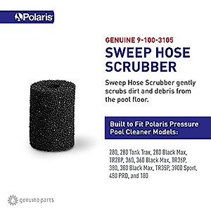 Polaris Genuine Parts 9-100-3105 Sweep Hose Scrubber Replacement Compatible with Polaris Models 280, 360, 380, 3900 SPORT, TR28P, TR35P, TR36P, 180