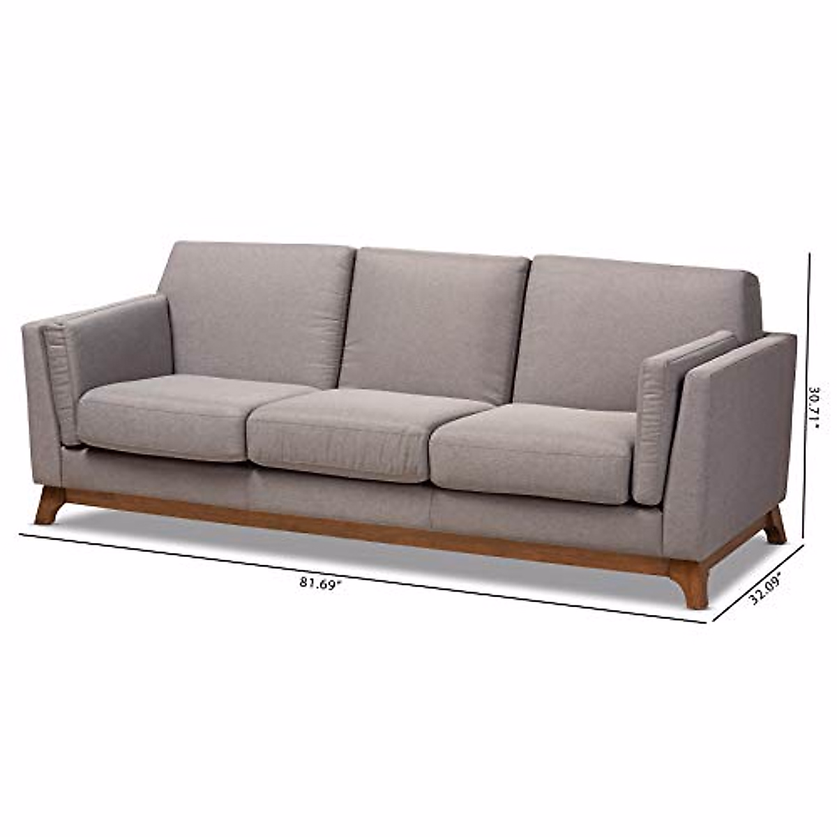 Baxton Studio Sofas Grey