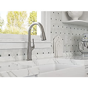 Pfister Highbury Kitchen Faucet with Pull Down Sprayer, Single Handle, High Arc, Stainless Steel Finish, LG529HGS