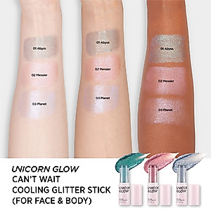 UNICORN GLOW Can't Wait Cooling Glitter Stick (for FACE & Body) 02 Messier