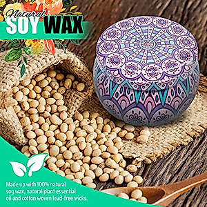 Scented Candles Gift Set - Made of Natural Soy - Luxuriously Designed Tin - Eco-Friendly - Stress Relief Candles - Gift Idea for Women, Weddings, Party, Birthdays, Anniversary- Set of Four