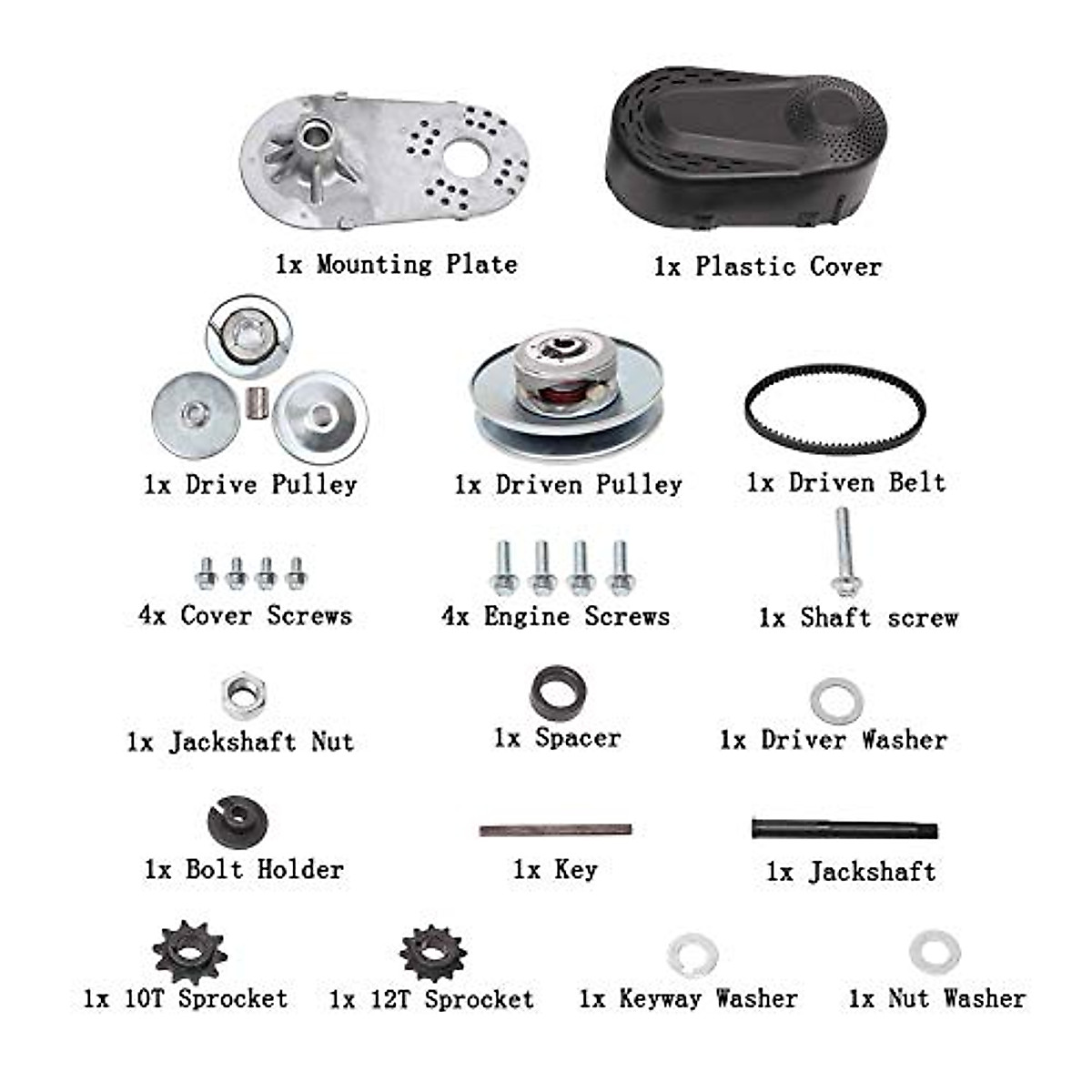 MOOSUN GO-KART TORQUE CONVERTER CVT CLUTCH 3/4" COMET TAV2 30-75 218353A Manco 12T #35 and 10T #40 41 420